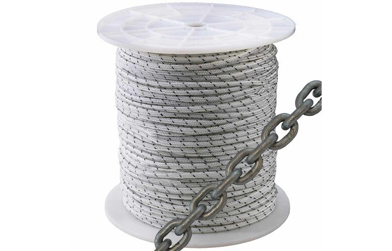 VIPER PRO 100M X 6MM DOUBLE BRAIDED NYLON ROPE WITH 8M X 6MM CHAIN JPW