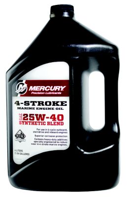 4 STROKE SYNTHETIC BLEND ENGINE OIL 25W-40 3.78LT 8M0078630 MERCURY ...