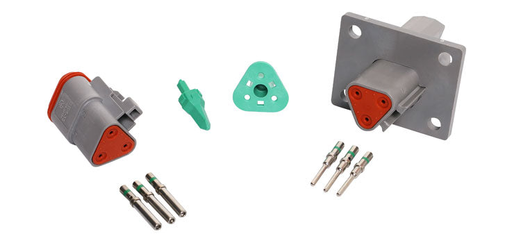 DT3-1-L012 3-PIN 13A IP68 WEATHERPROOF FLANGE MOUNT CONNECTOR PM7883 ...
