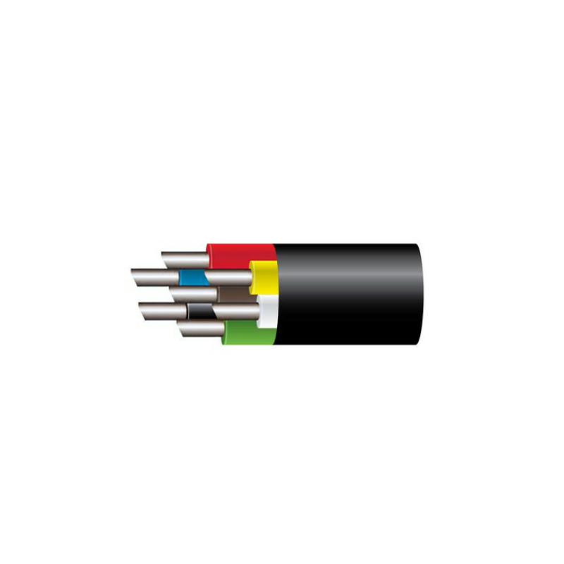 3MM 5 CORE TINNED TRAILER CABLE W/ BLACK SHEATH P/M