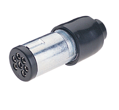 NARVA 7 PIN SMALL ROUND METAL PLUG 82131BL